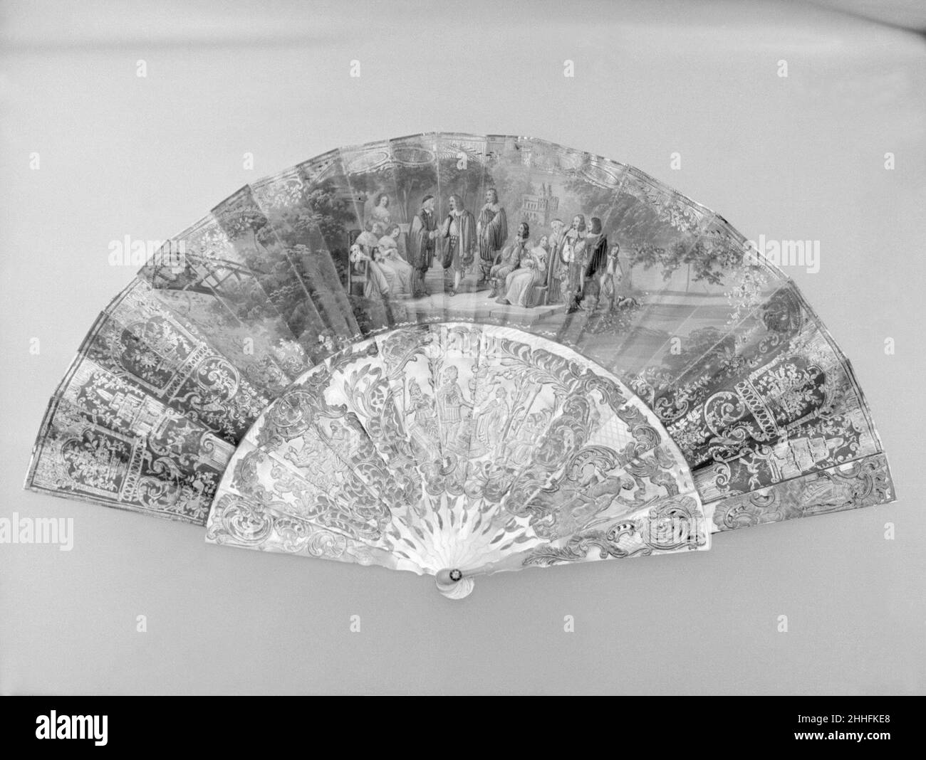 Fan mid-19th century French. Fan 209731 Stock Photo - Alamy