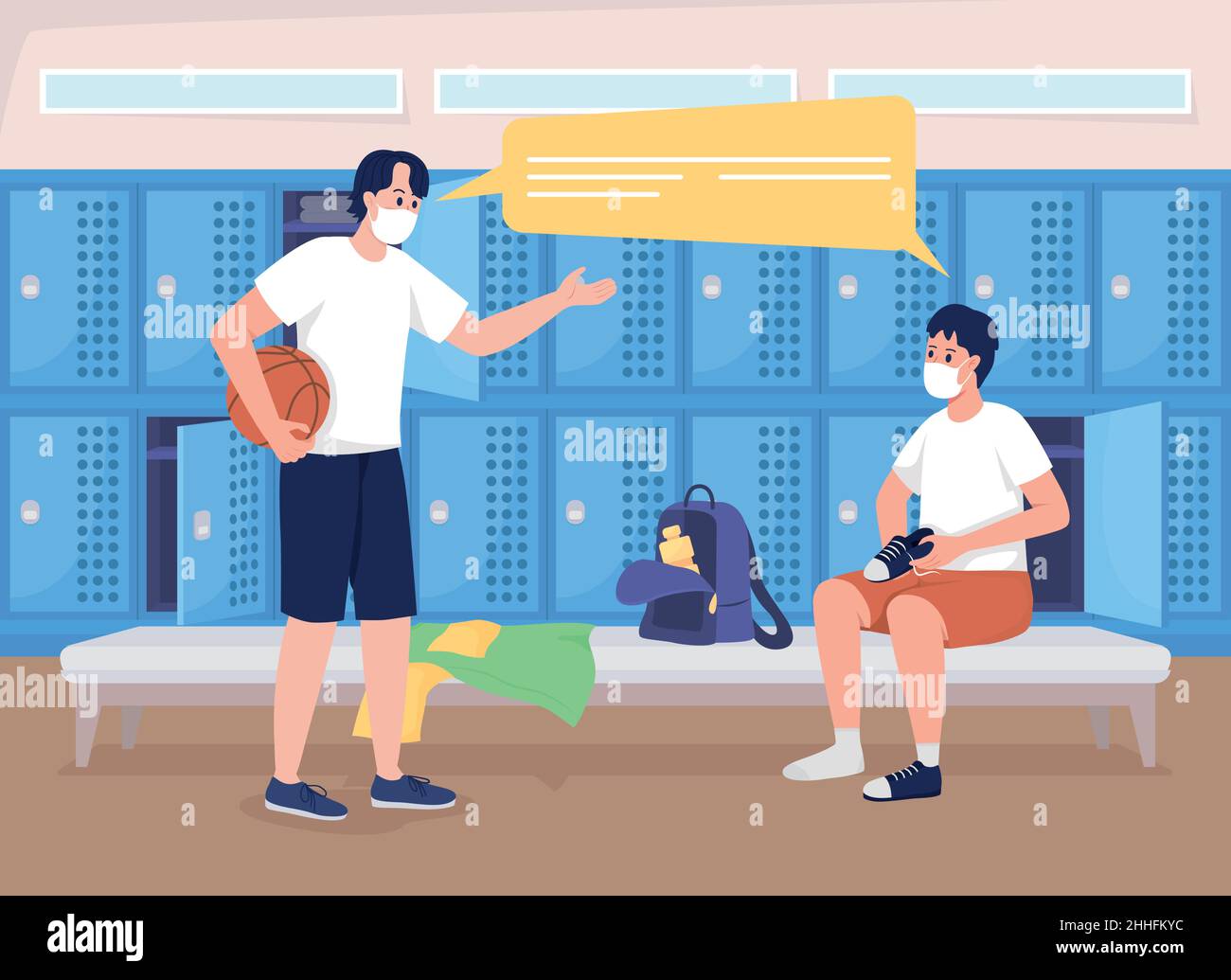 Boys gym class Stock Vector Images - Alamy