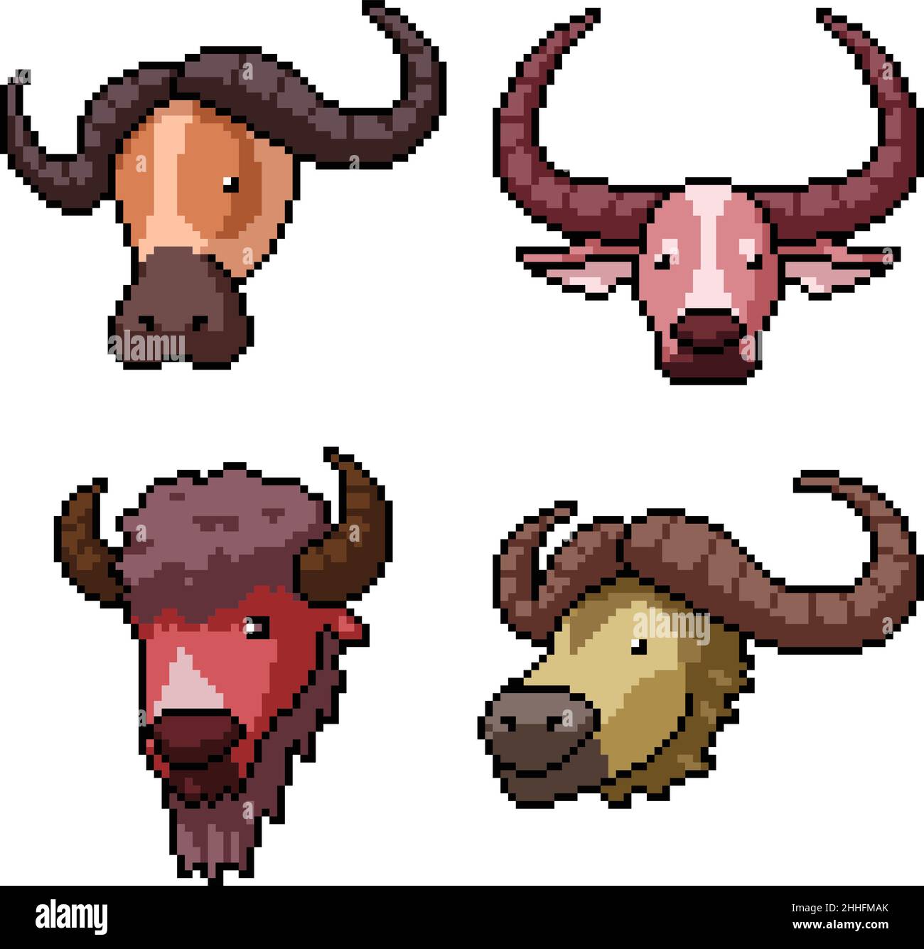 Buffalo head art Cut Out Stock Images & Pictures - Alamy