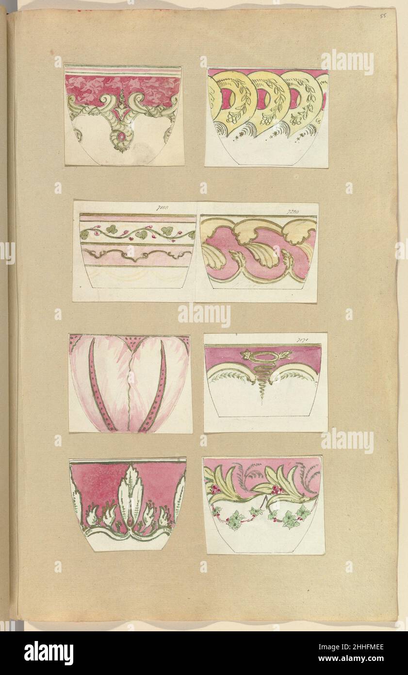Eight Designs for Decorated Cups 1845–55 Alfred Henry Forrester [Alfred ...