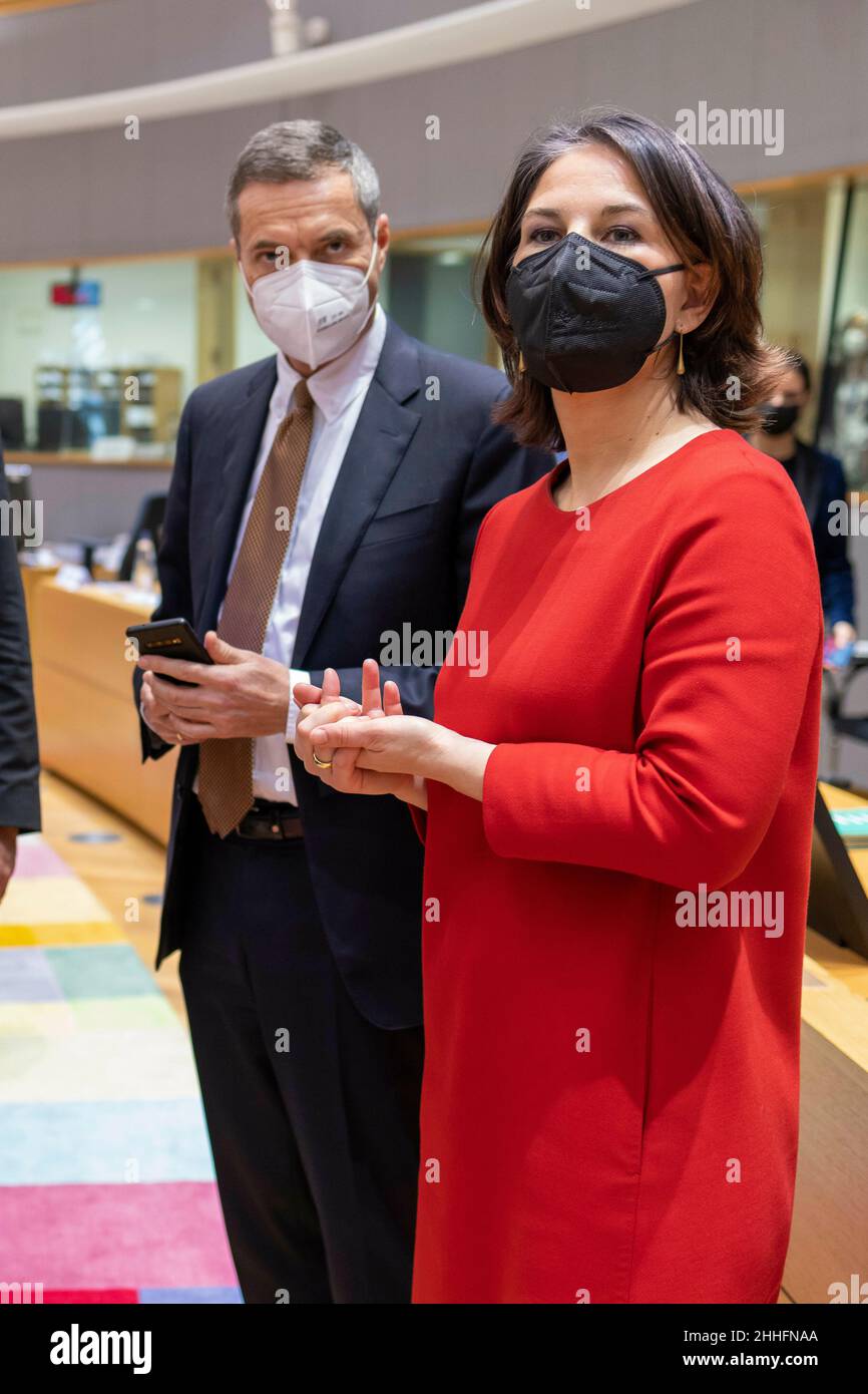 Brussels, Belgien. 24th Jan, 2022. Annalena Baerbock (Alliance 90/The ...
