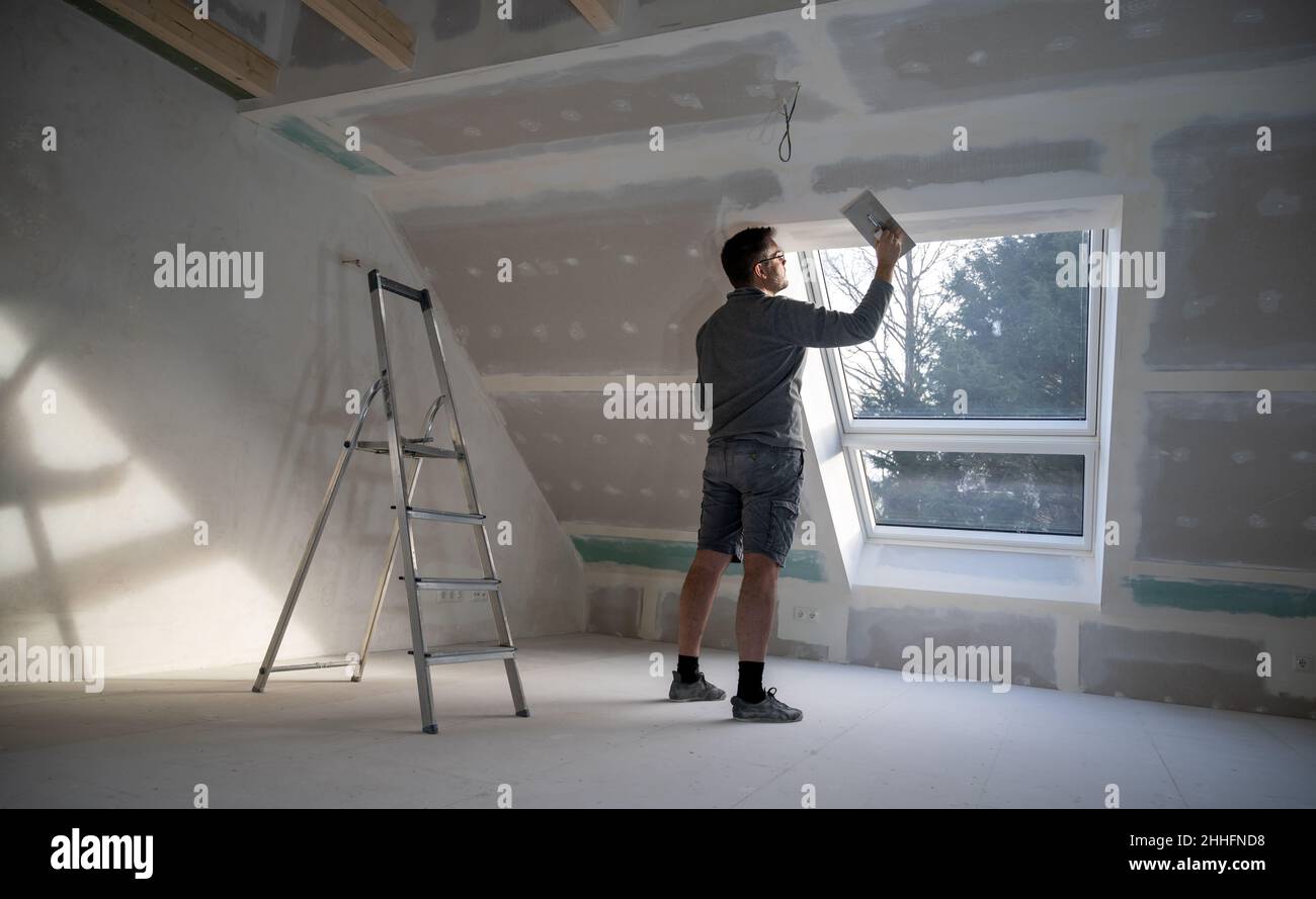 Drywall seams hi-res stock photography and images - Alamy