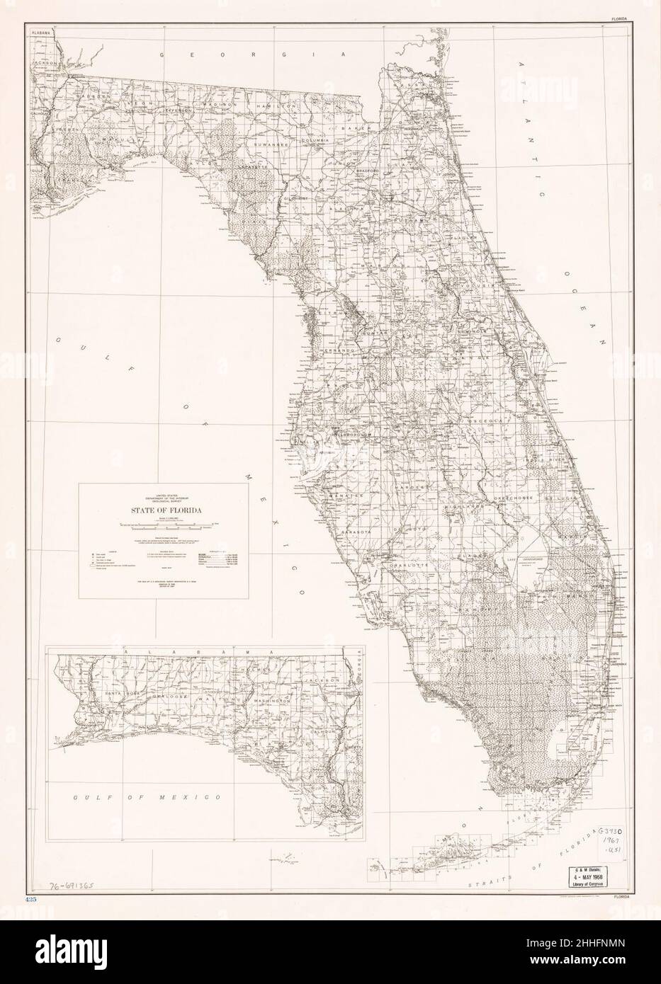 State of Florida; base map Stock Photo - Alamy