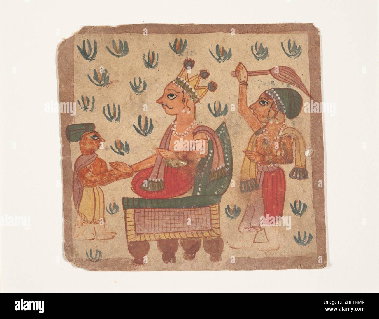 A King Seated on His Throne 1725 India (Gujarat). A King Seated on His ...