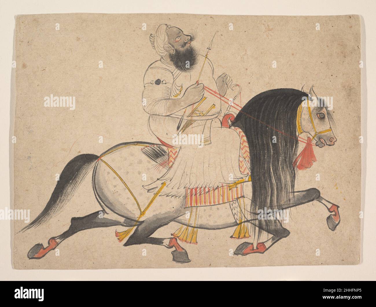 Equestrian Portrait of a Noble ca. 1775 Attributed to Bakhta Indian ...