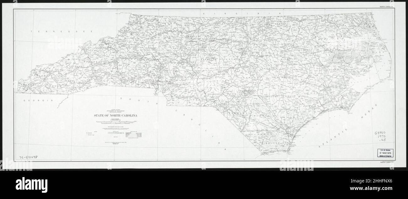 State of North Carolina; base map Stock Photo - Alamy