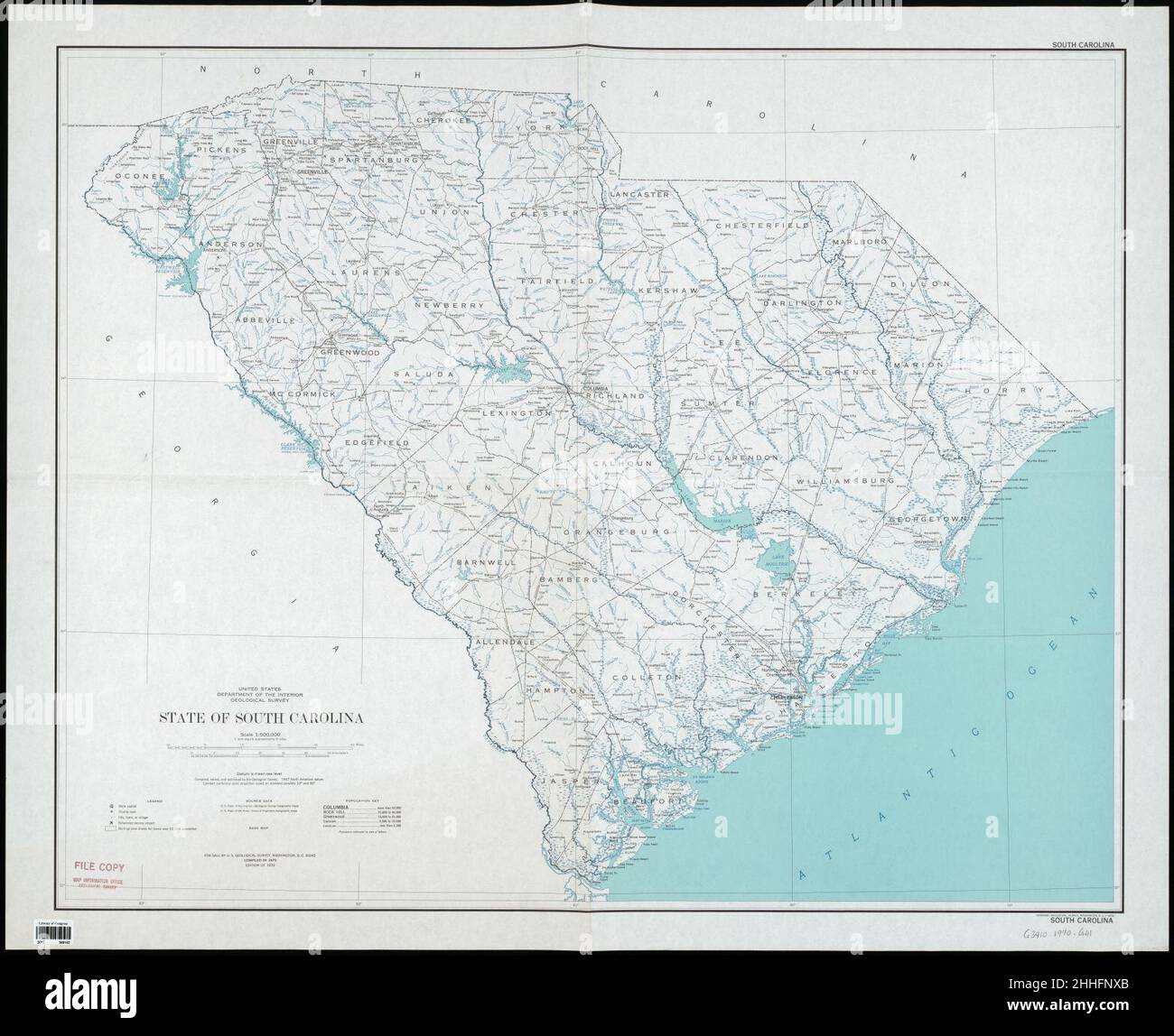 State of South Carolina - base map Stock Photo - Alamy