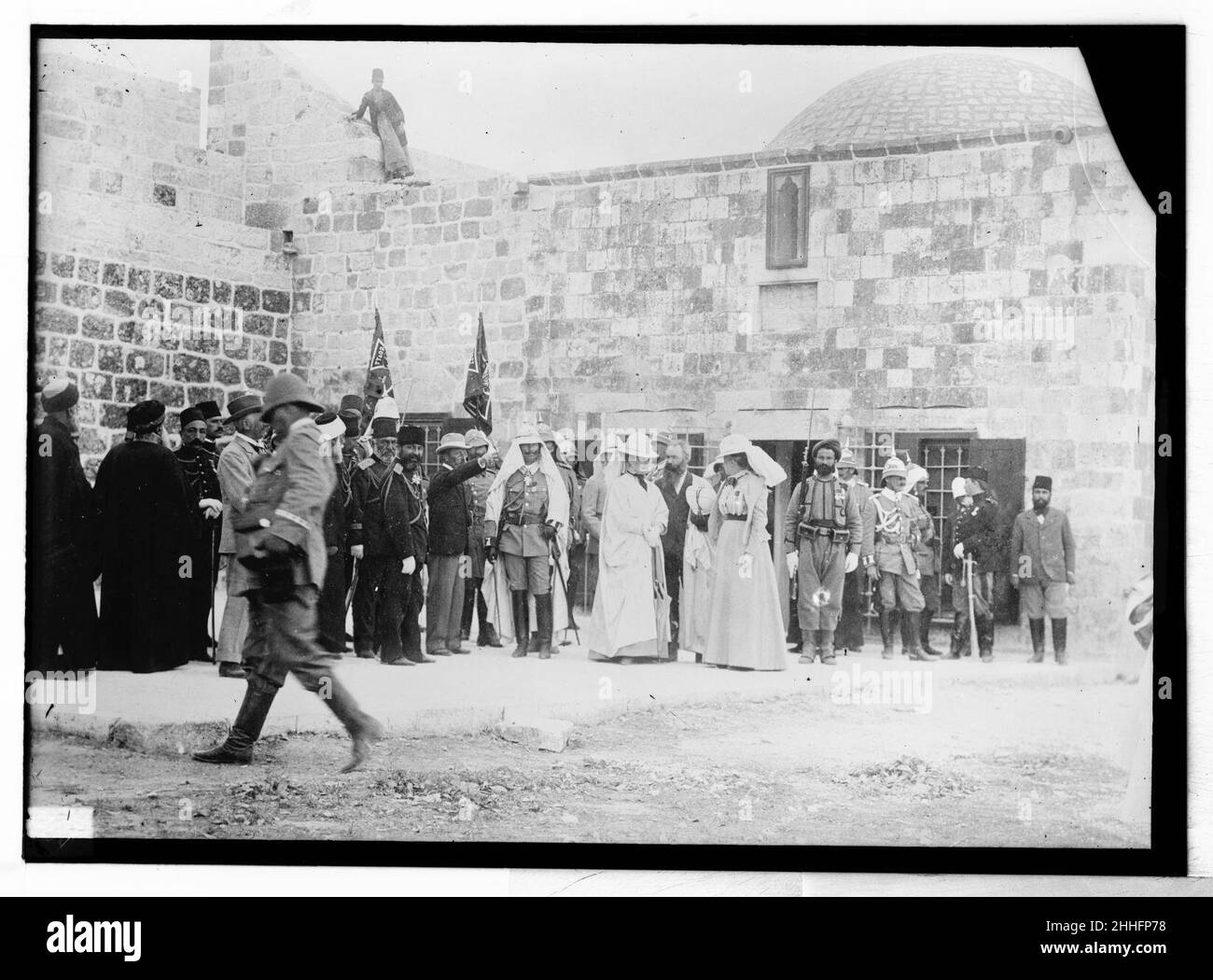 State visit to Jerusalem of Wilhelm II of Germany in 1898. Emperor and ...