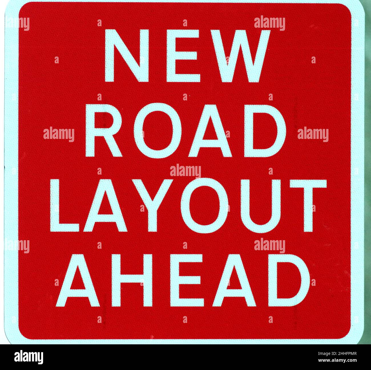 New road layout sign hi-res stock photography and images - Alamy