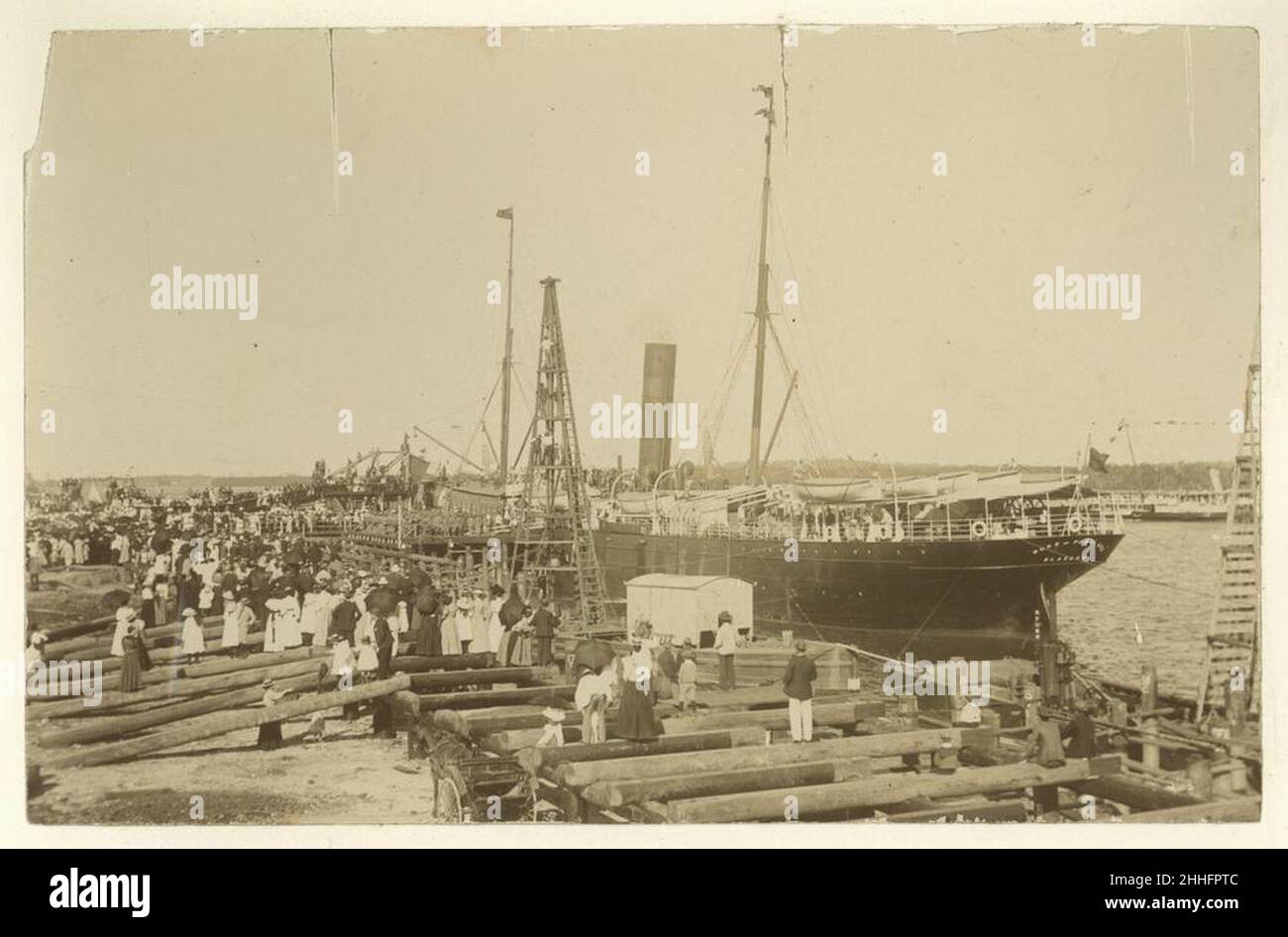 Scene at the Brisbane docks, ca. 1870 Stock Photo - Alamy