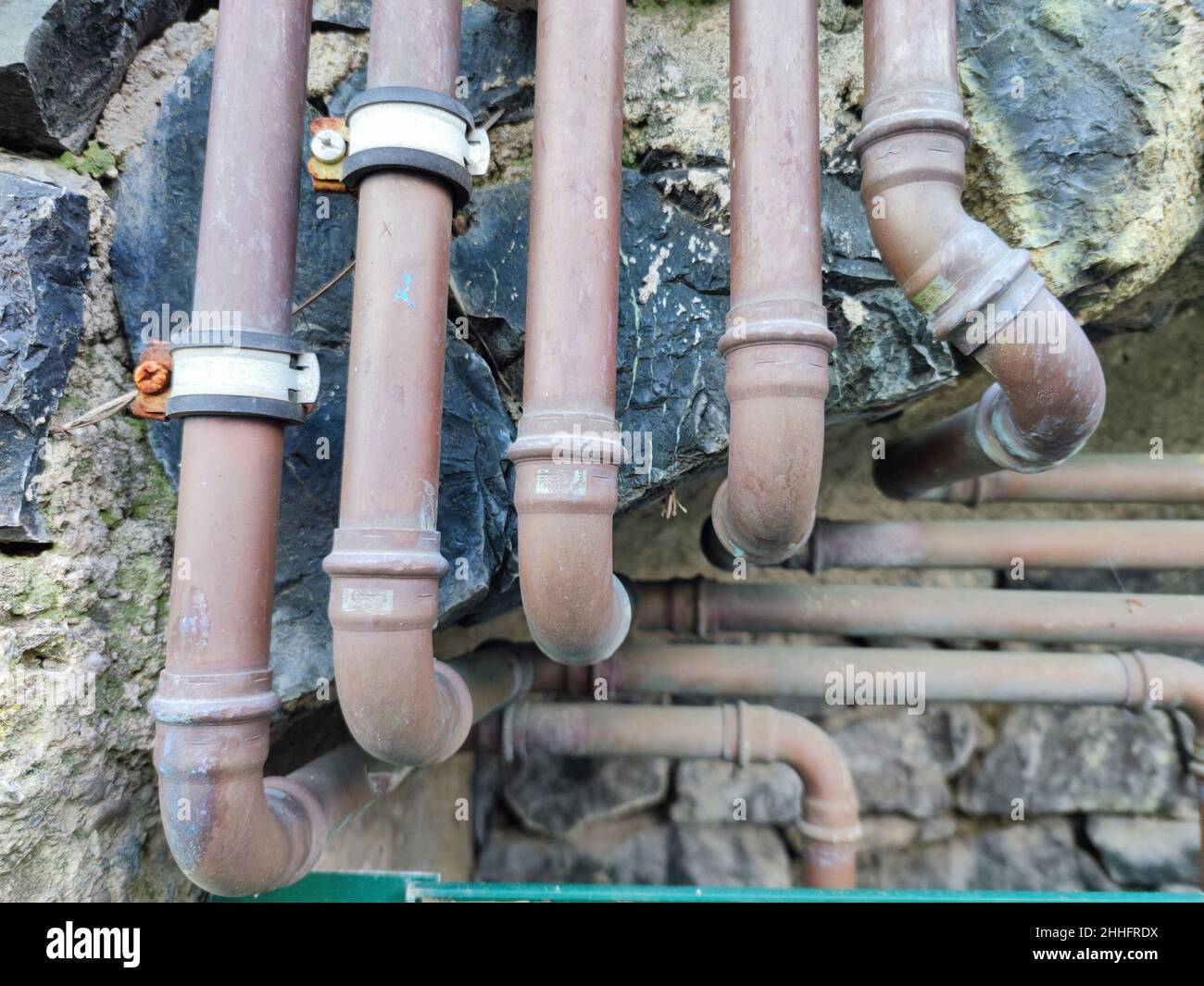 Many different pipelines together pipe view Stock Photo - Alamy