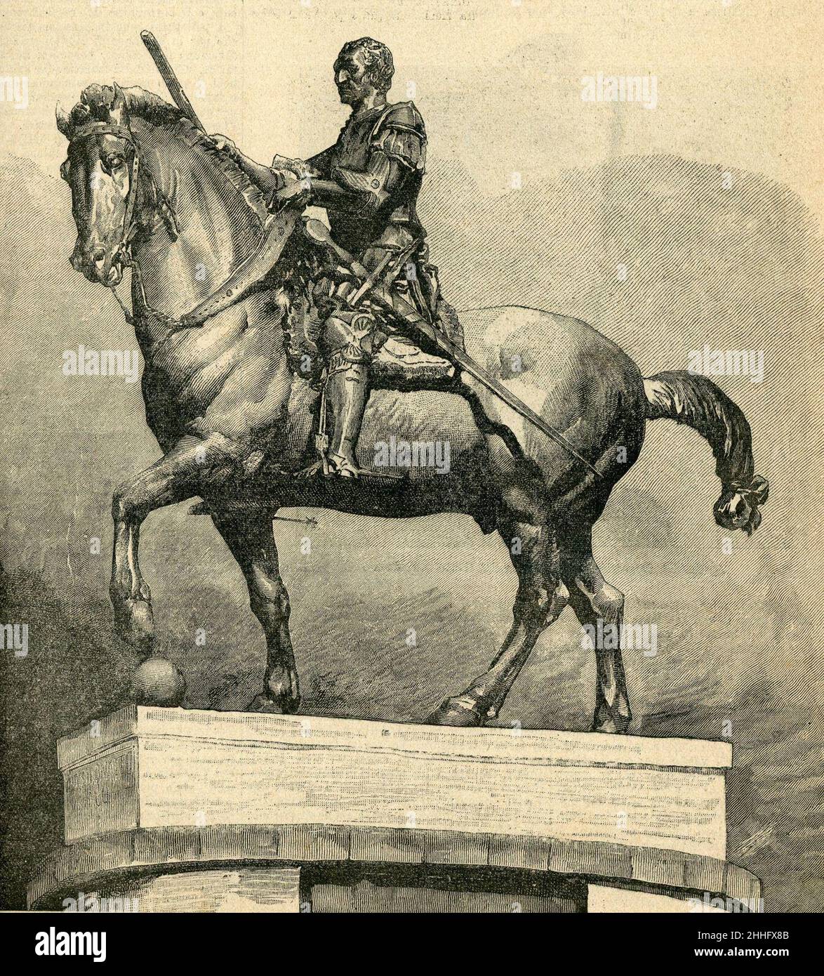 Statua equestre del Gattamelata, del Donatello Stock Photo - Alamy