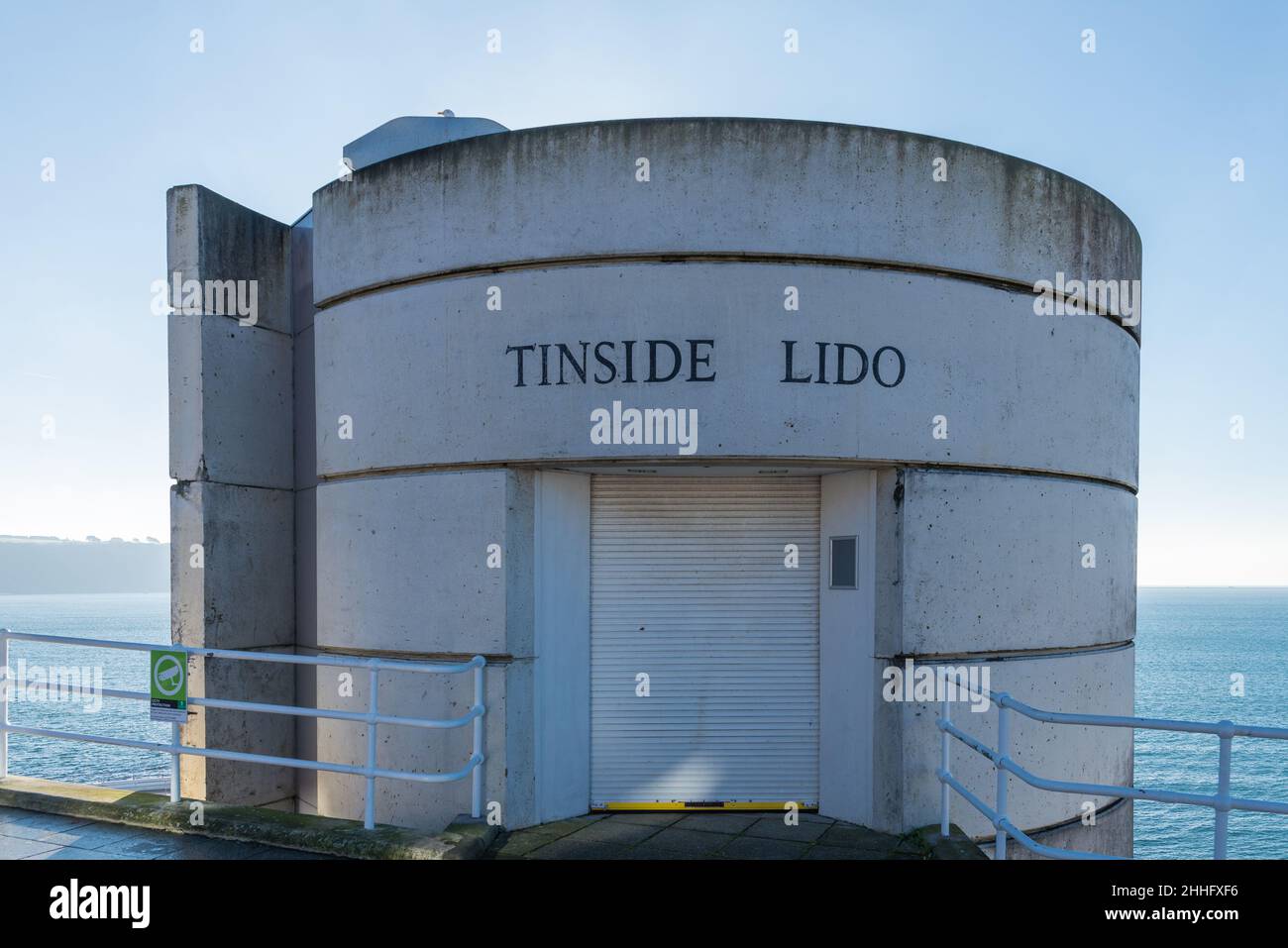 The entrance to Tinside Lido outdoor seawater swimming pool at Plymouth ...