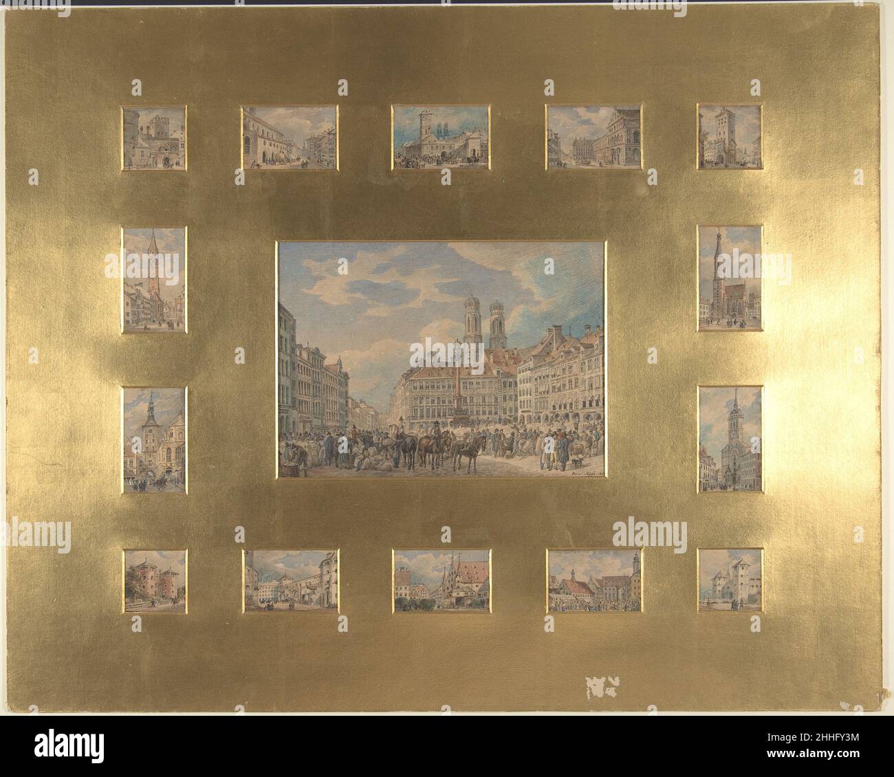 Fifteen Architectural Subjects: Views of Munich 1835 Heinrich Adam ...