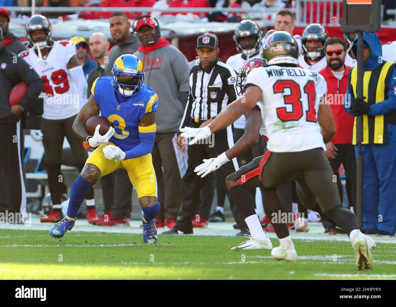 Jan 23, 2022; Tampa, FL USA; Los Angeles Rams wide receiver Odell ...