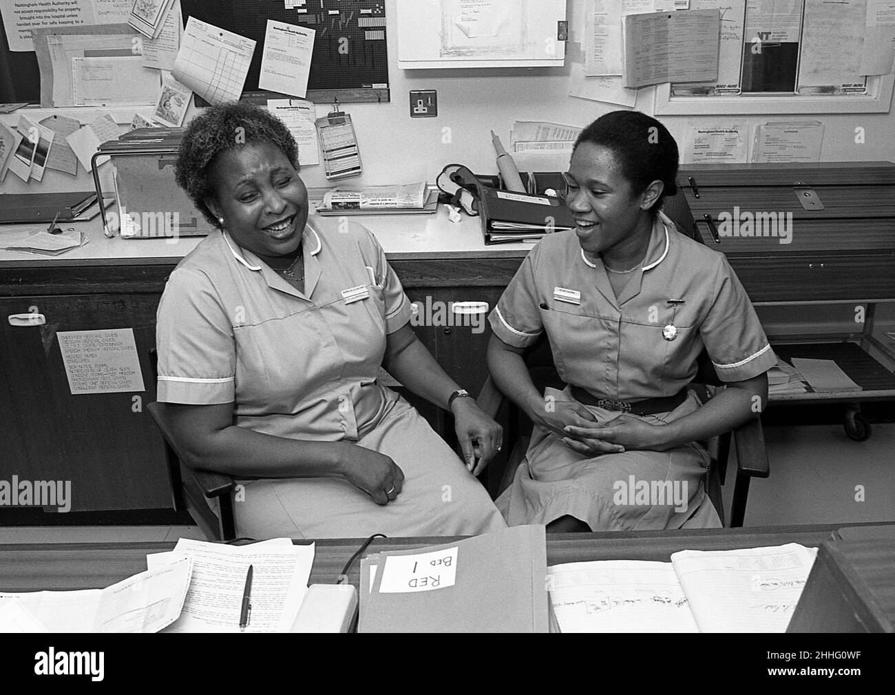 Vintage nurse nhs Black and White Stock Photos & Images - Alamy