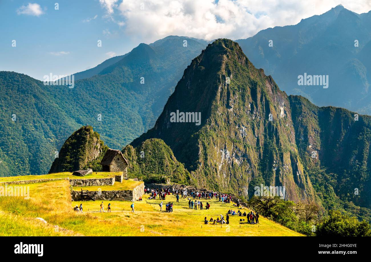 Ruins of ancient Incan city of Machu Picchu. UNESCO world heritage in ...