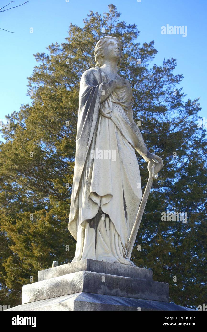 Statue with anchor Stock Photo - Alamy