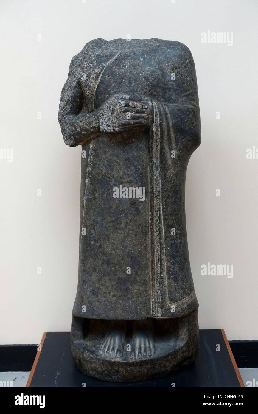 Statue with a Broken Shoulder, copy of original in the Louvre, Girsu ...