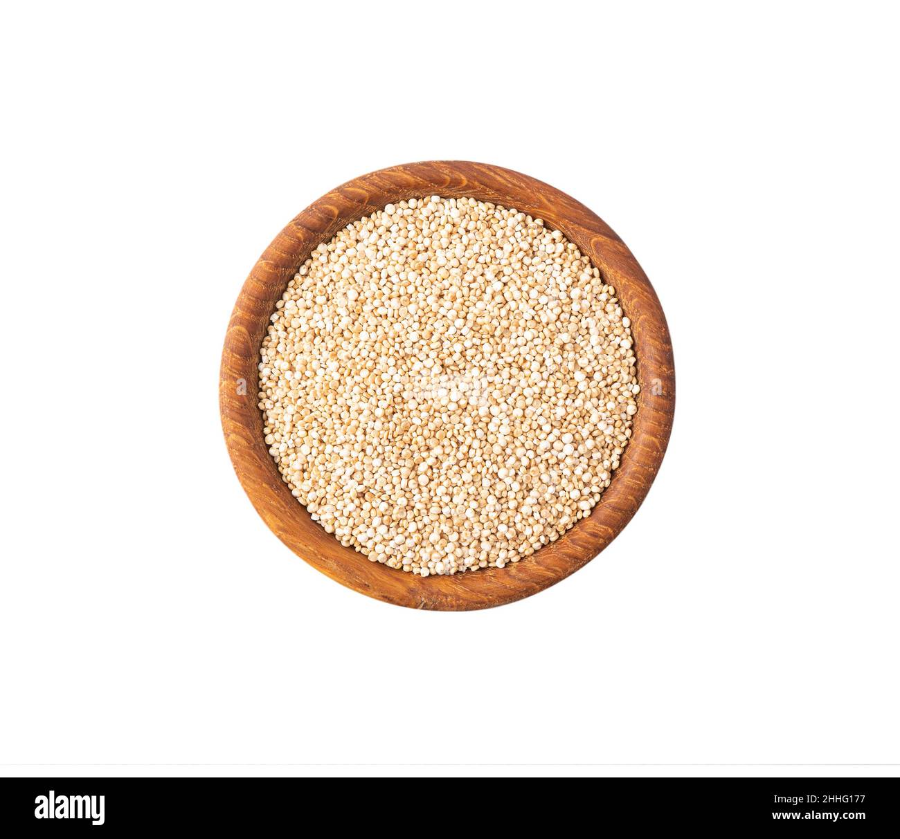 Bowl with quinoa isolated on white background. Close-up. Grain quinoa ...