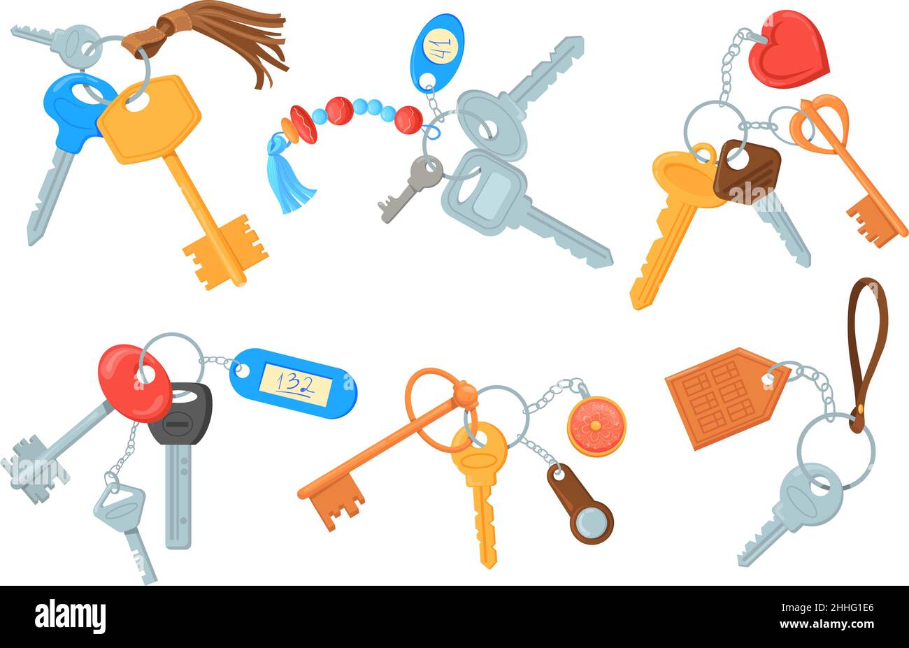 Souvenir keyrings Stock Vector Images - Alamy