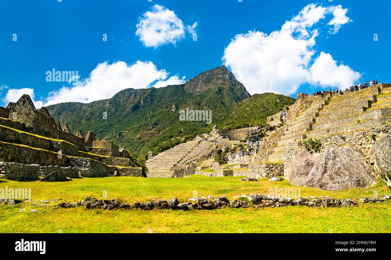 Ruins of ancient Incan city of Machu Picchu. UNESCO world heritage in ...