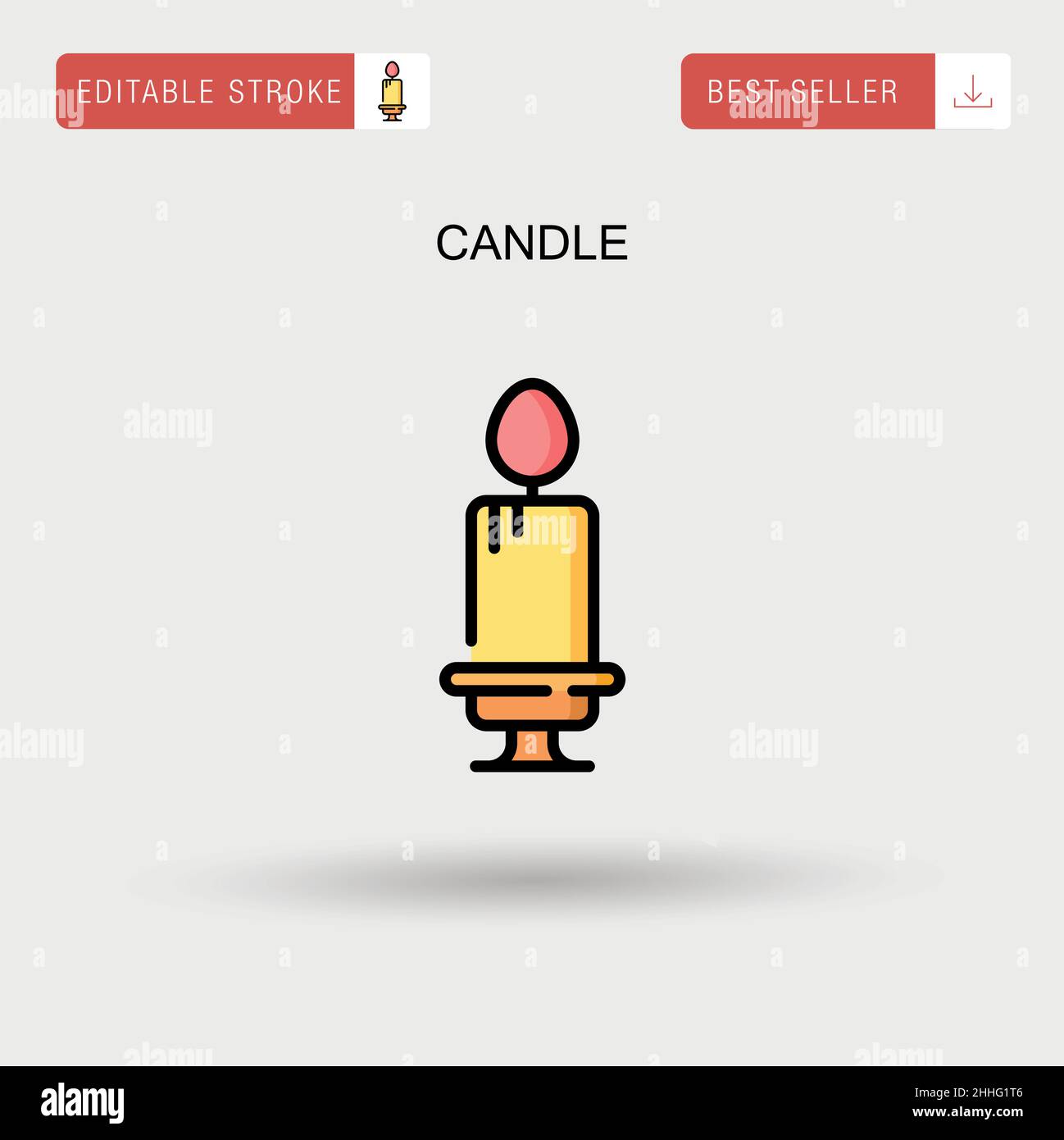 Candle Simple vector icon Stock Vector Image & Art - Alamy