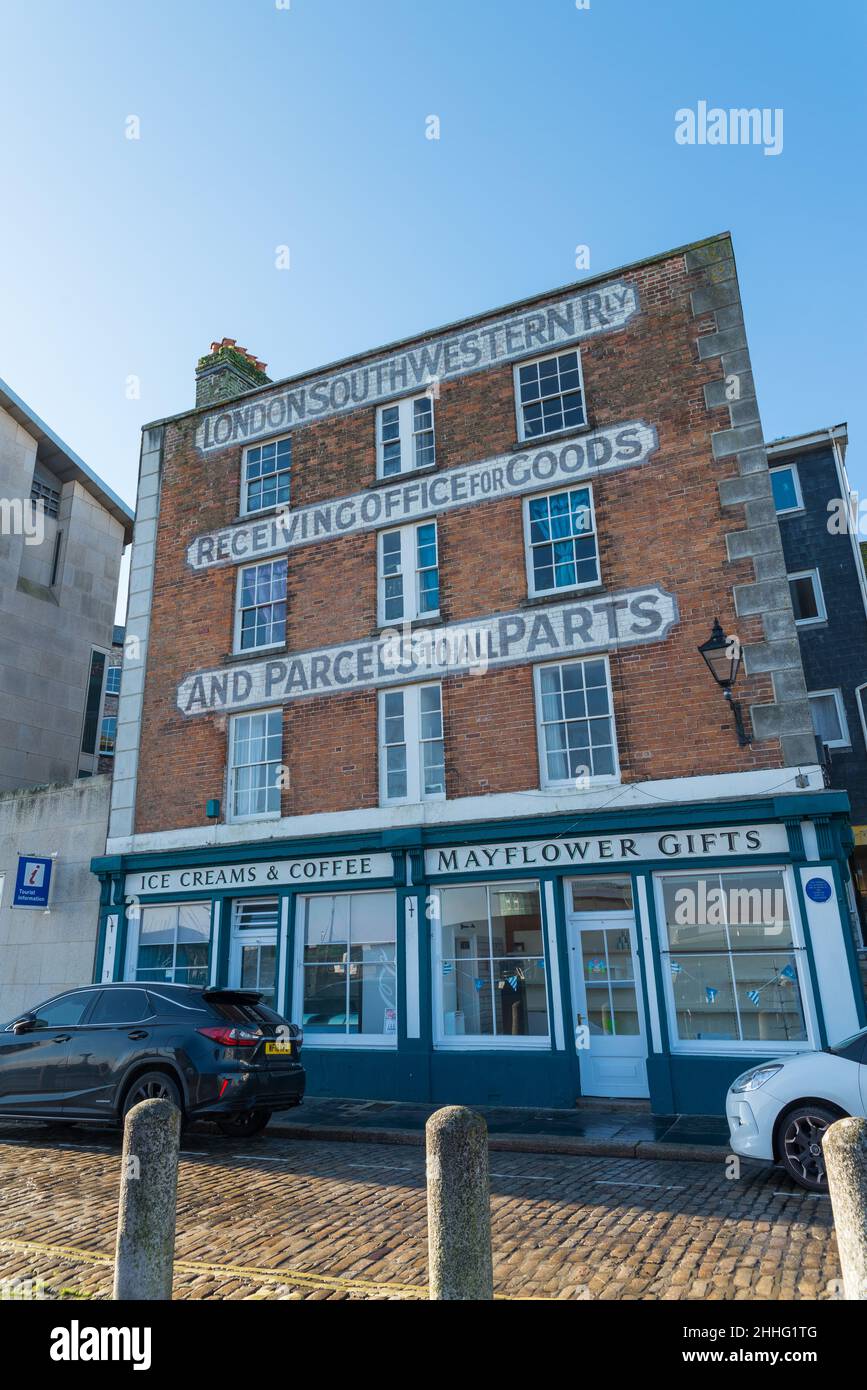 Old receiving office for goods and parcels in the Barbican, Plymouth ...