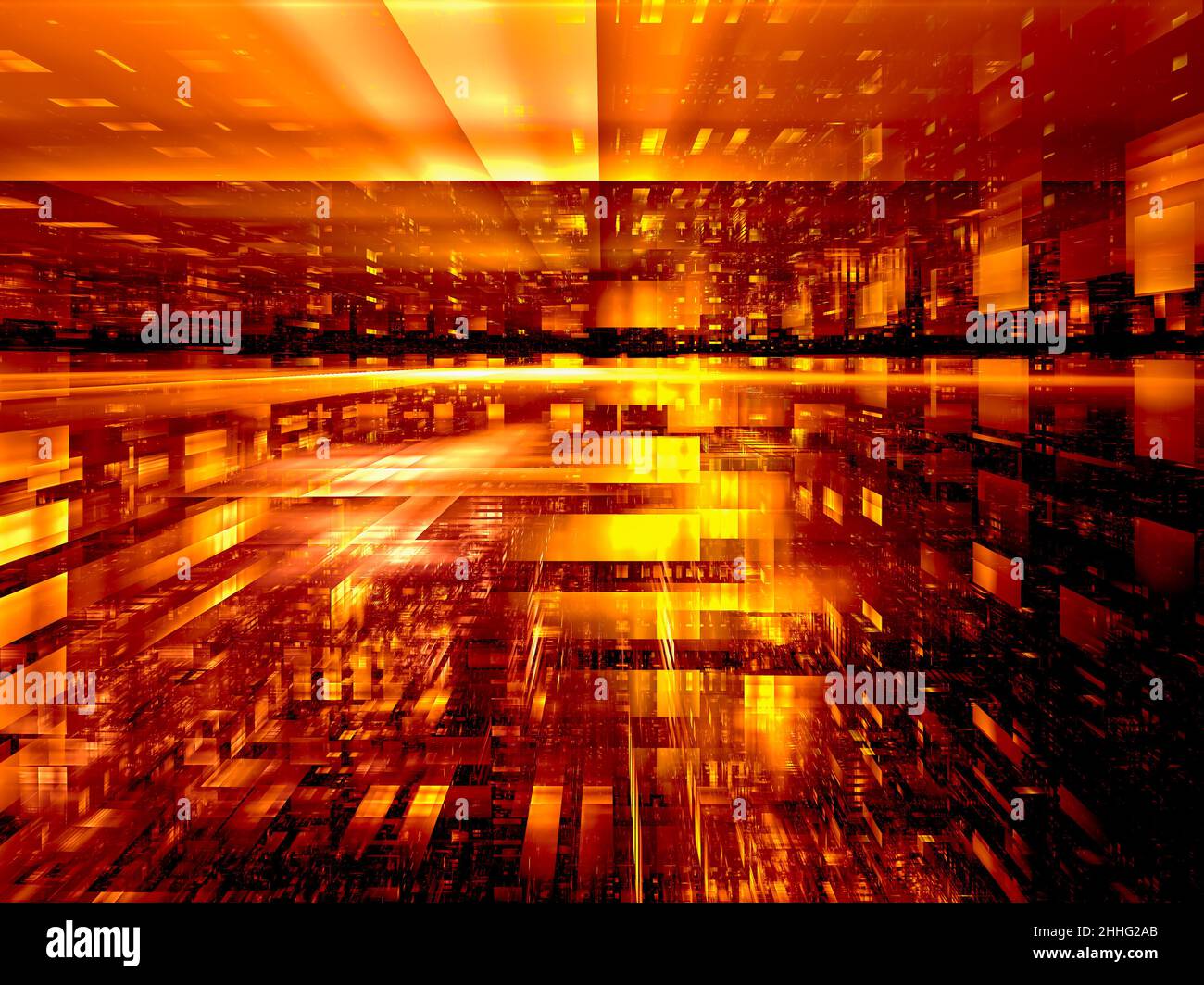 Bright golden background with perspective effect - 3d illustration ...