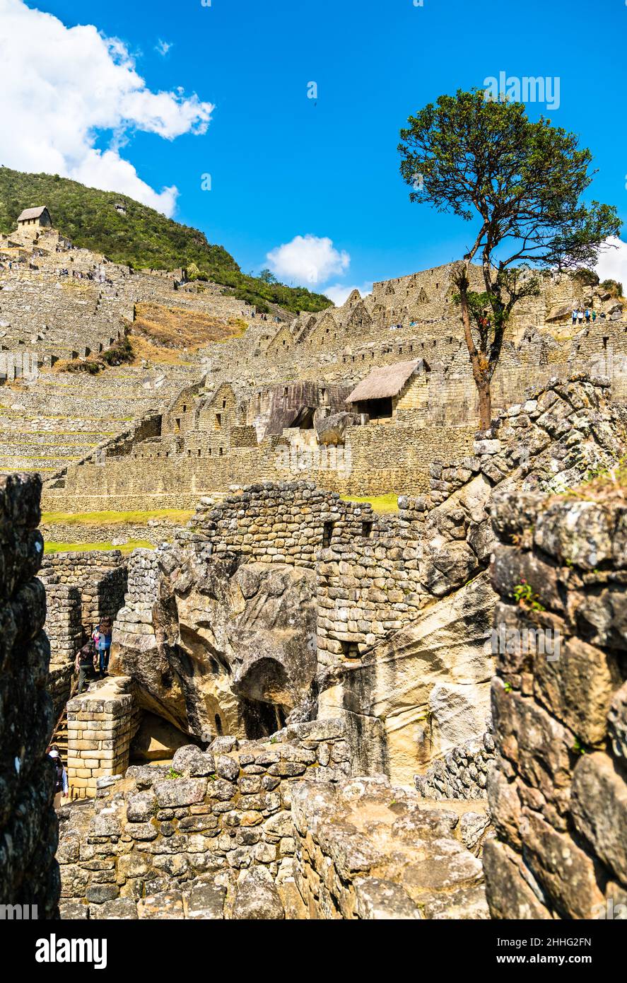 Ruins of ancient Incan city of Machu Picchu. UNESCO world heritage in ...
