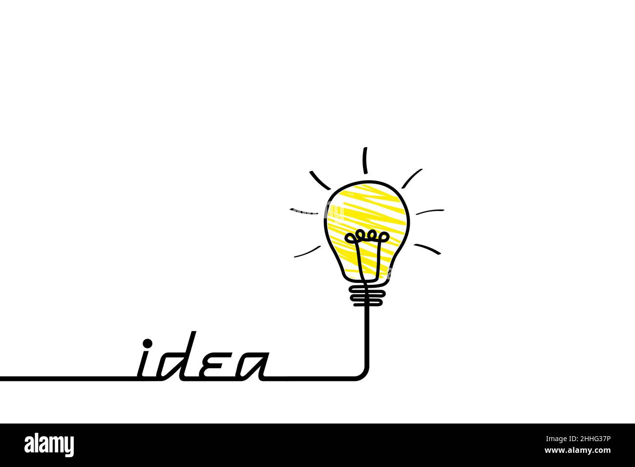 Good idea. Banner light bulb idea concept, creative concept light bulb ...