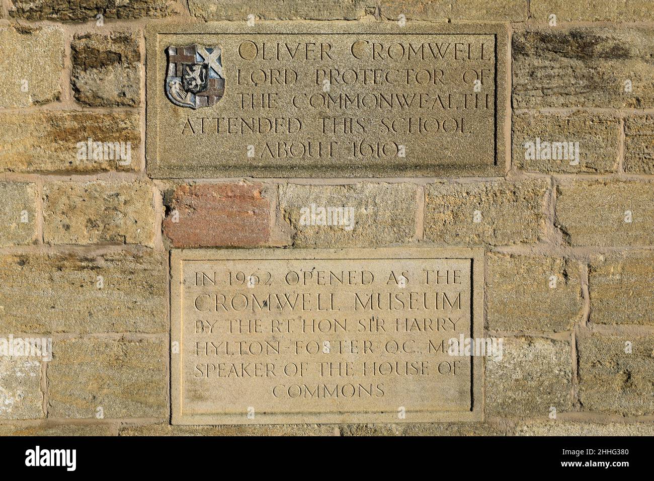 The Oliver Cromwell museum, market square, Huntingdon town ...