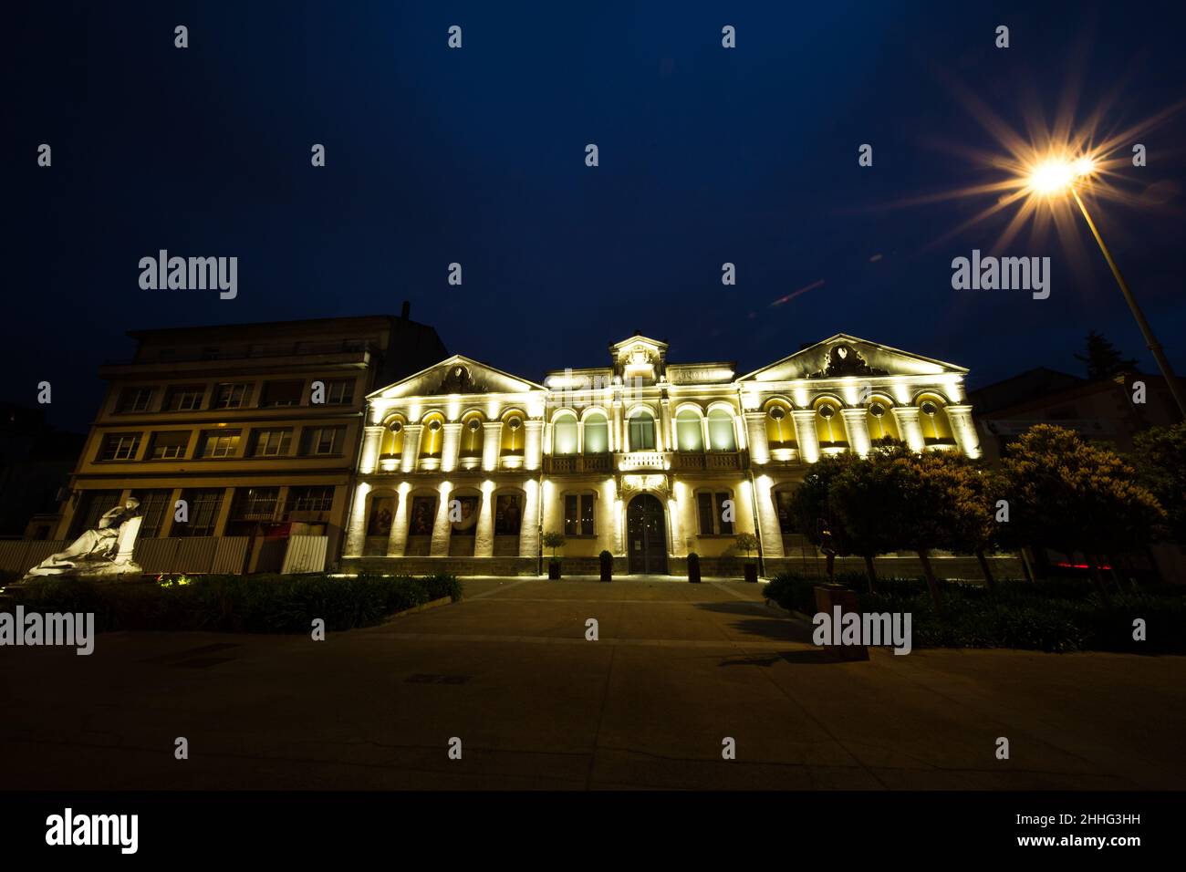 Arts Museum in Gambetta Square in Carcassone France at Night Stock ...