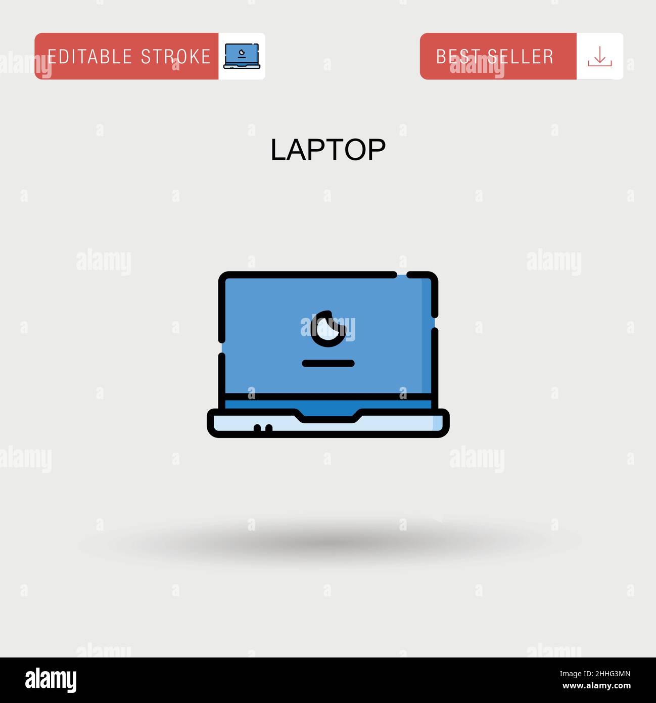Laptop Simple vector icon Stock Vector Image & Art - Alamy