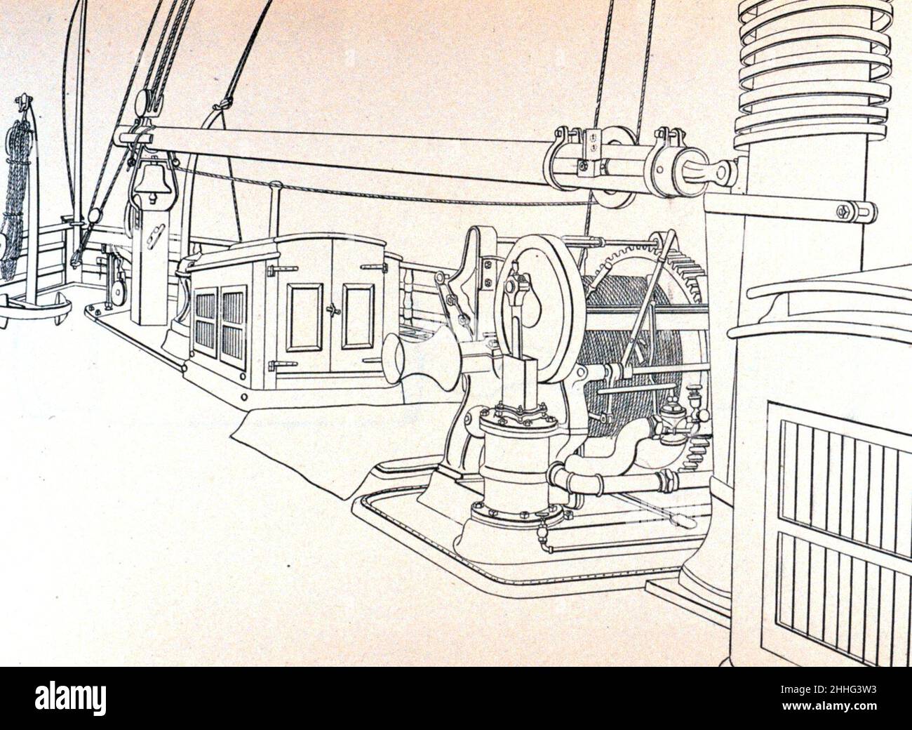 Steam hoisting engine on the Fish-Hawk 2 Stock Photo - Alamy