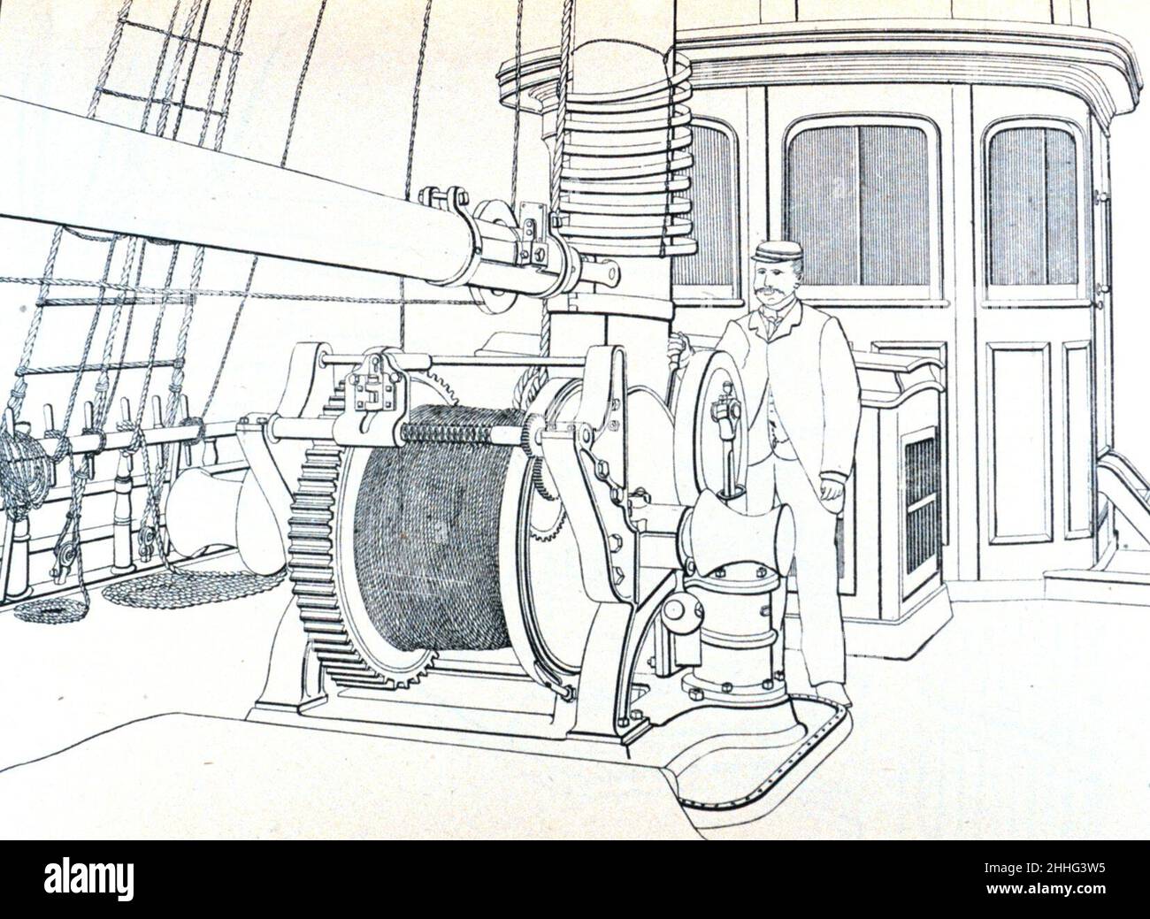 Steam hoisting engine on the Fish-Hawk 1 Stock Photo - Alamy