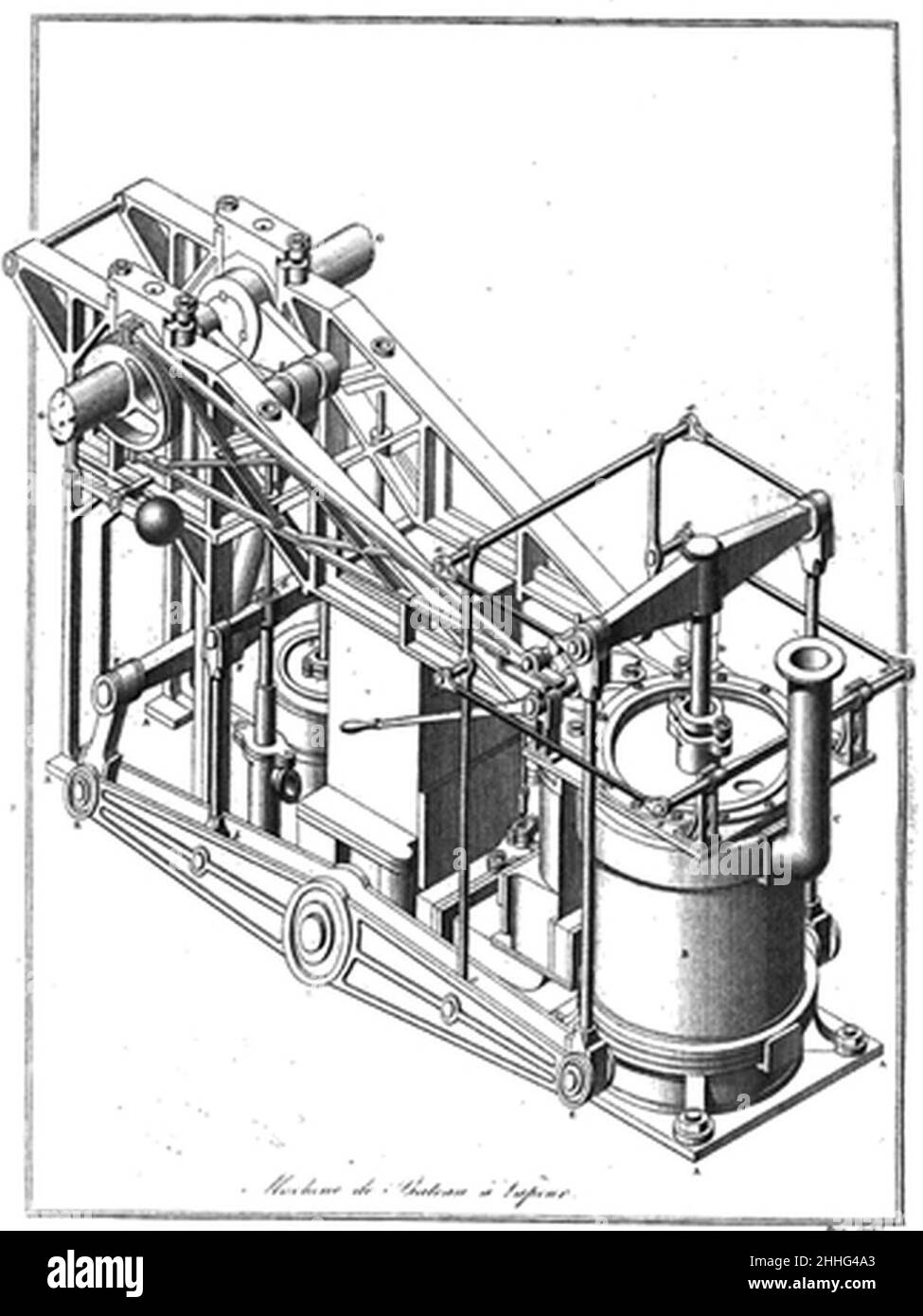 Steamboat Engine Design 1834 Paris industrial exposition Stock Photo ...