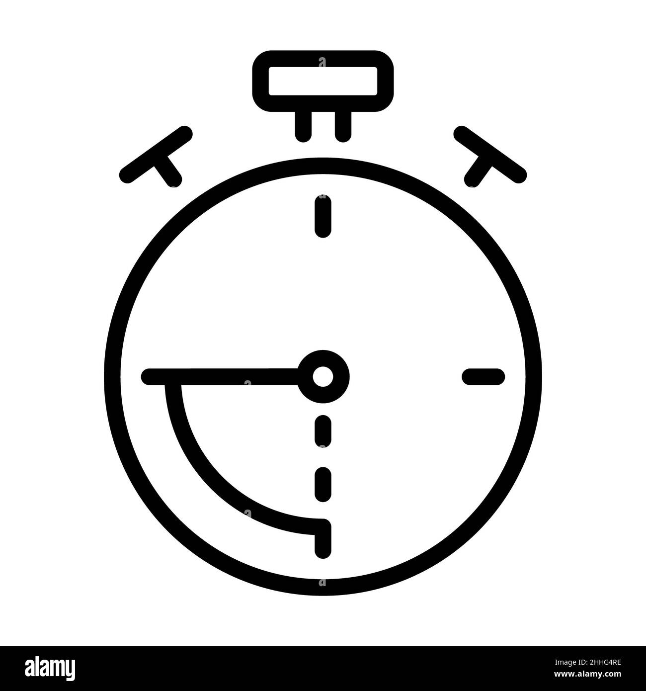 Clock icon. Time pictogram. Flat symbol for web. Line stroke. Isolated ...