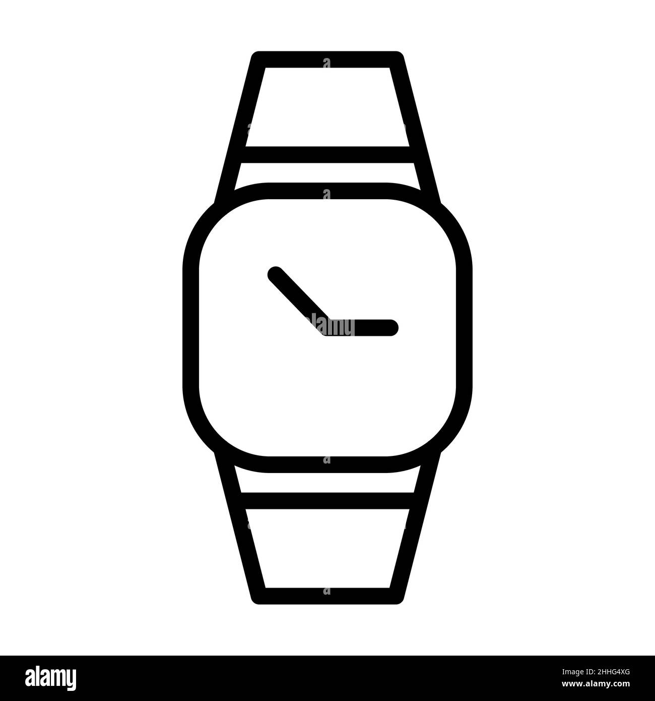 Clock icon. Time pictogram. Flat symbol for web. Line stroke. Isolated ...