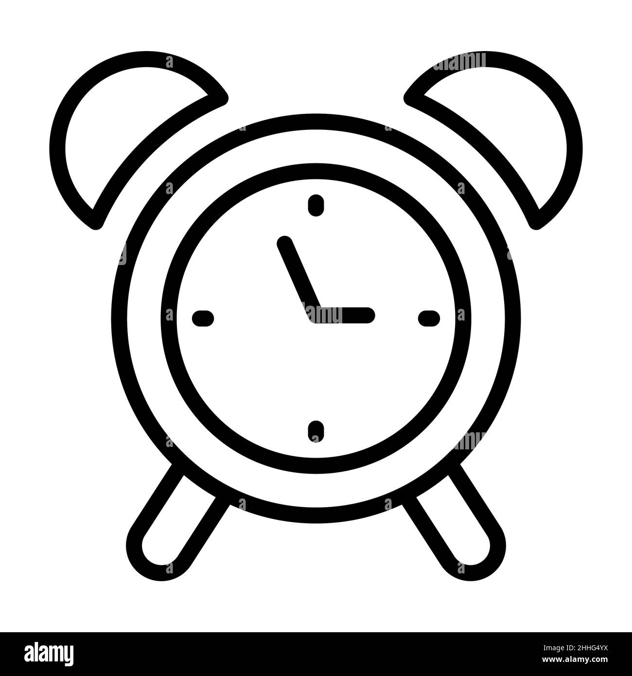 Clock icon. Time pictogram. Flat symbol for web. Line stroke. Isolated ...
