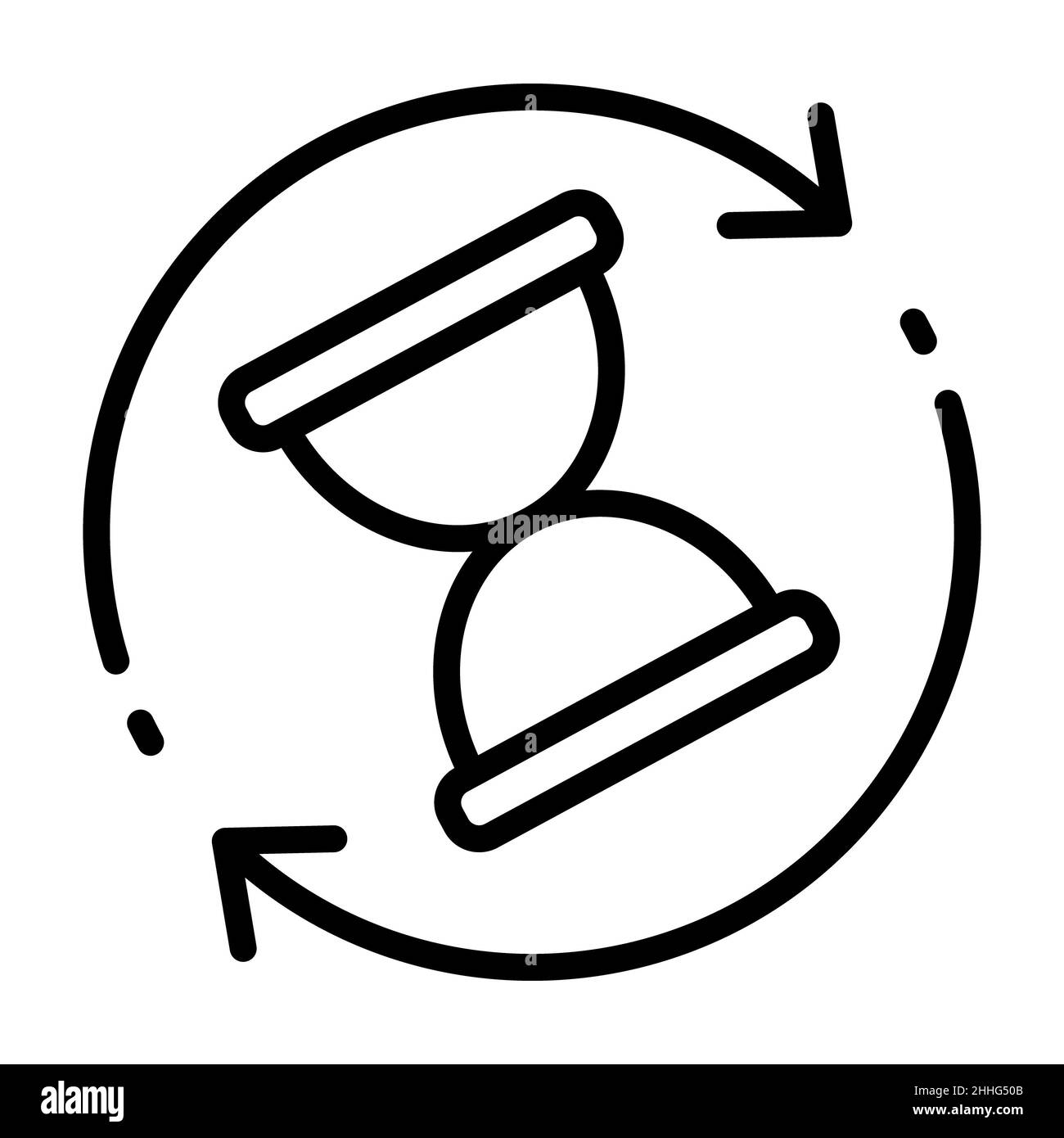 Clock icon. Time pictogram. Flat symbol for web. Line stroke. Isolated ...