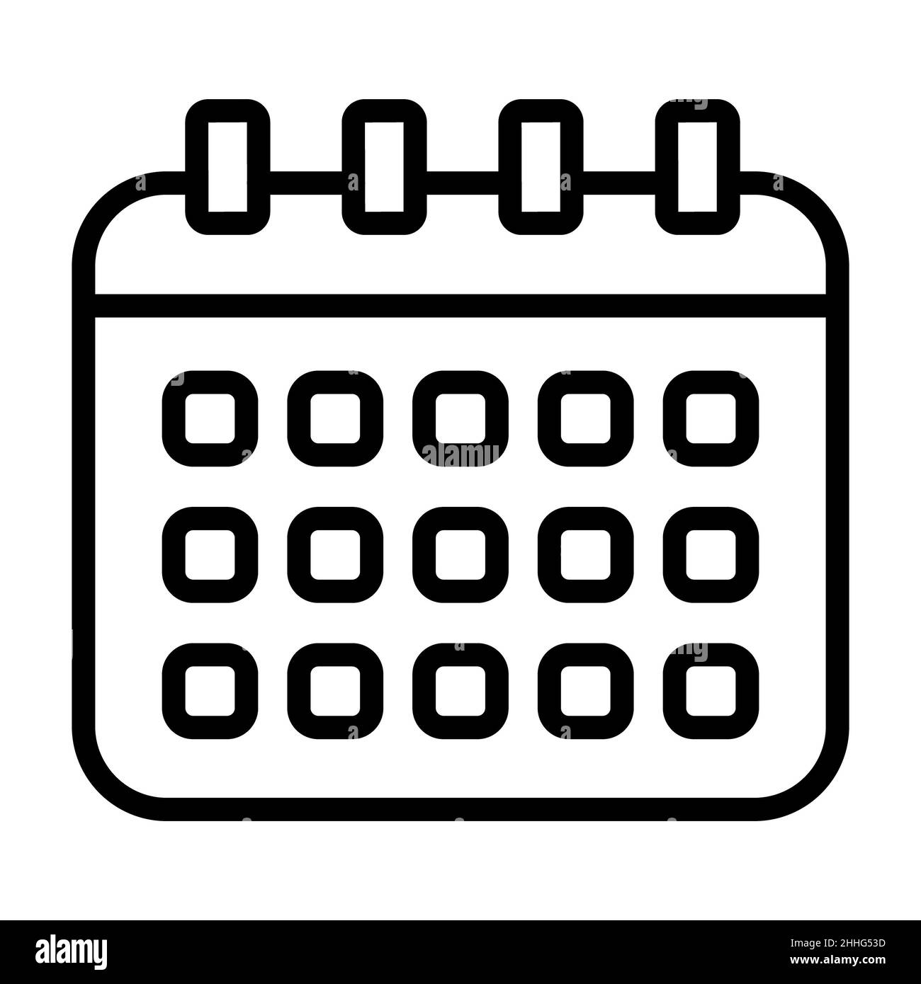 Time calendar icon. Clock pictogram. Flat symbol for web. Line stroke ...