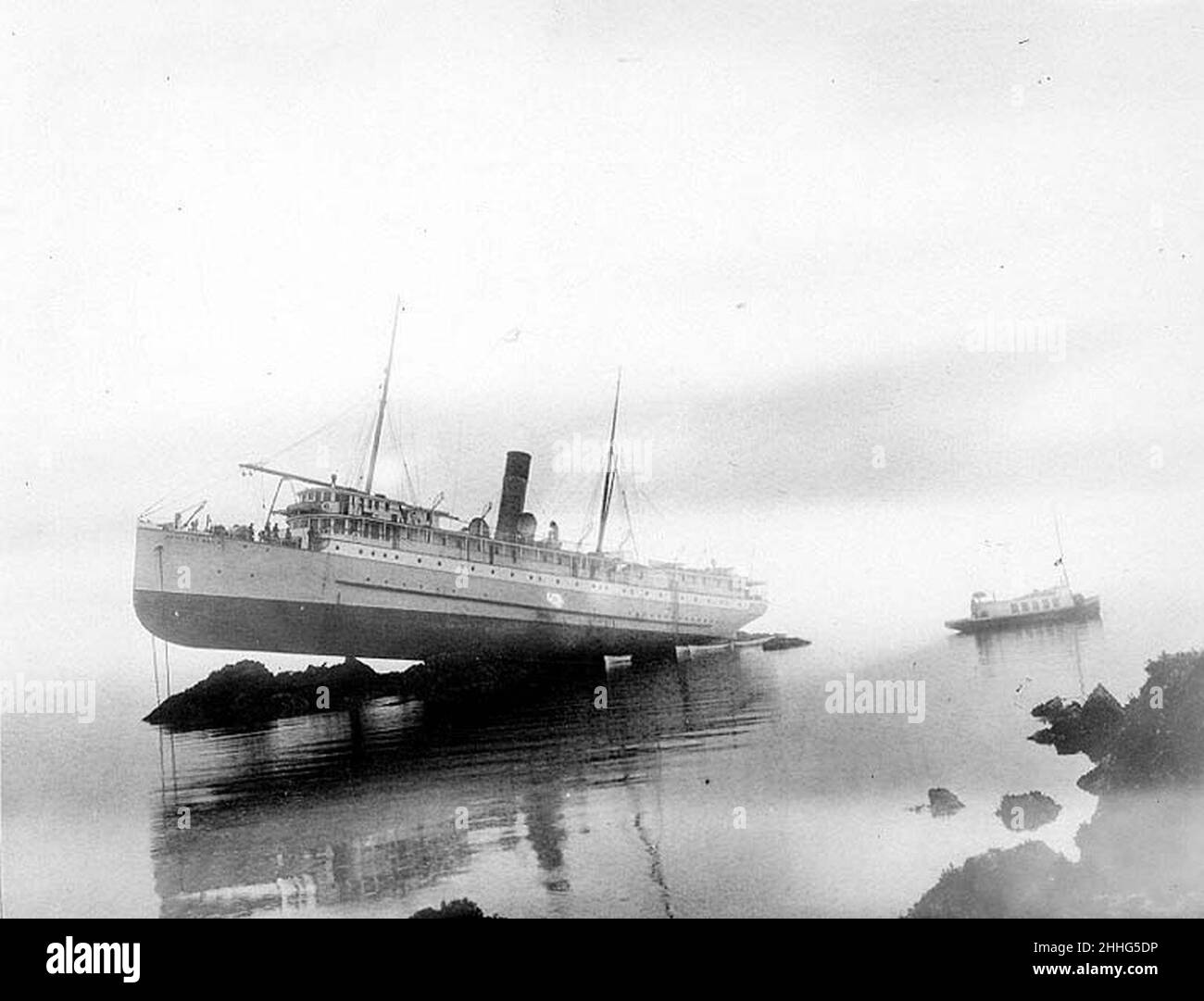 Steamship PRINCESS MAY on the reef at Sentinel Island, Alaska Aug 7 ...