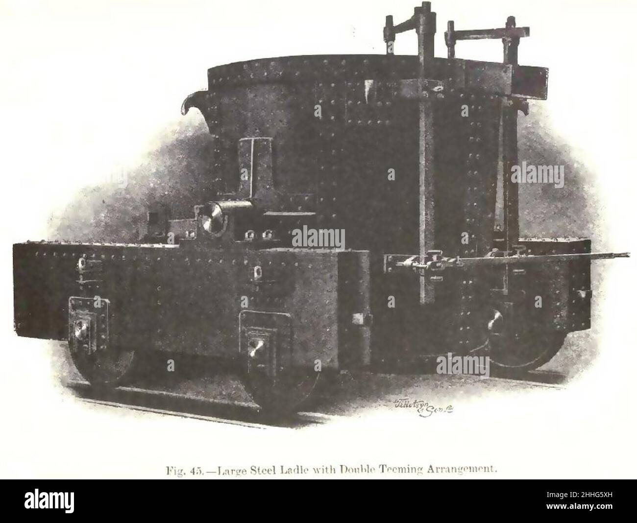 Steel ladle car Stock Photo - Alamy