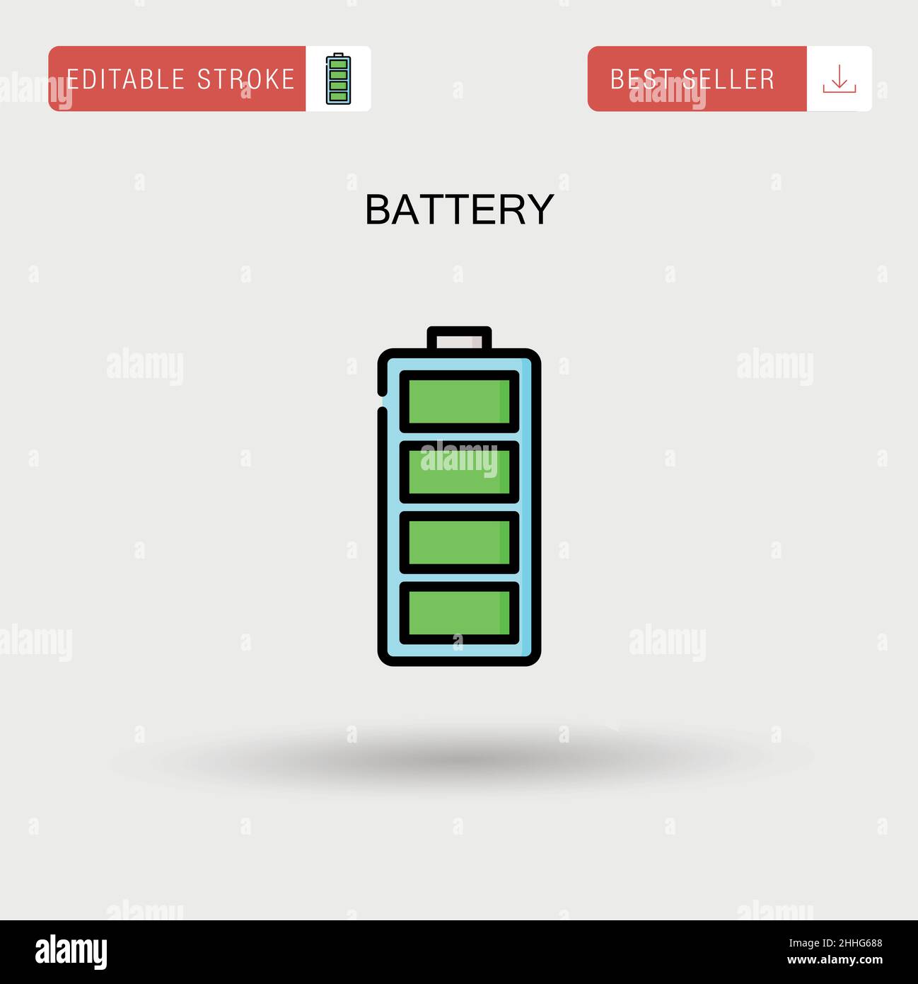 Battery Simple vector icon Stock Vector Image & Art - Alamy