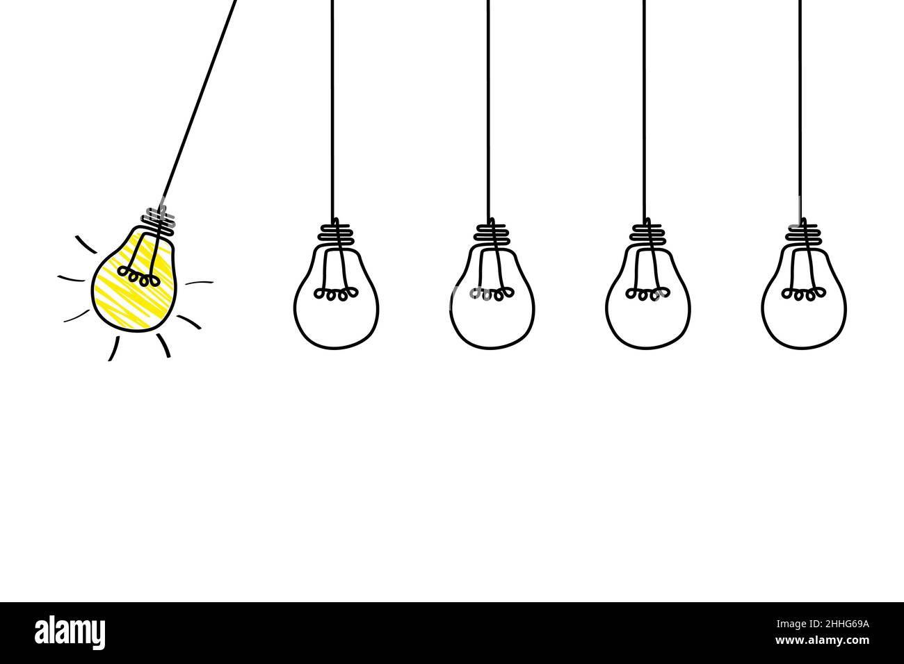 Good idea. Banner light bulb idea concept, creative concept light bulb ...