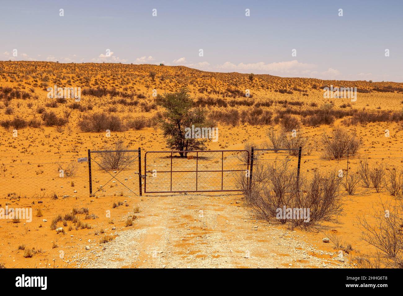 Farm gate in the Kalahari Stock Photo - Alamy