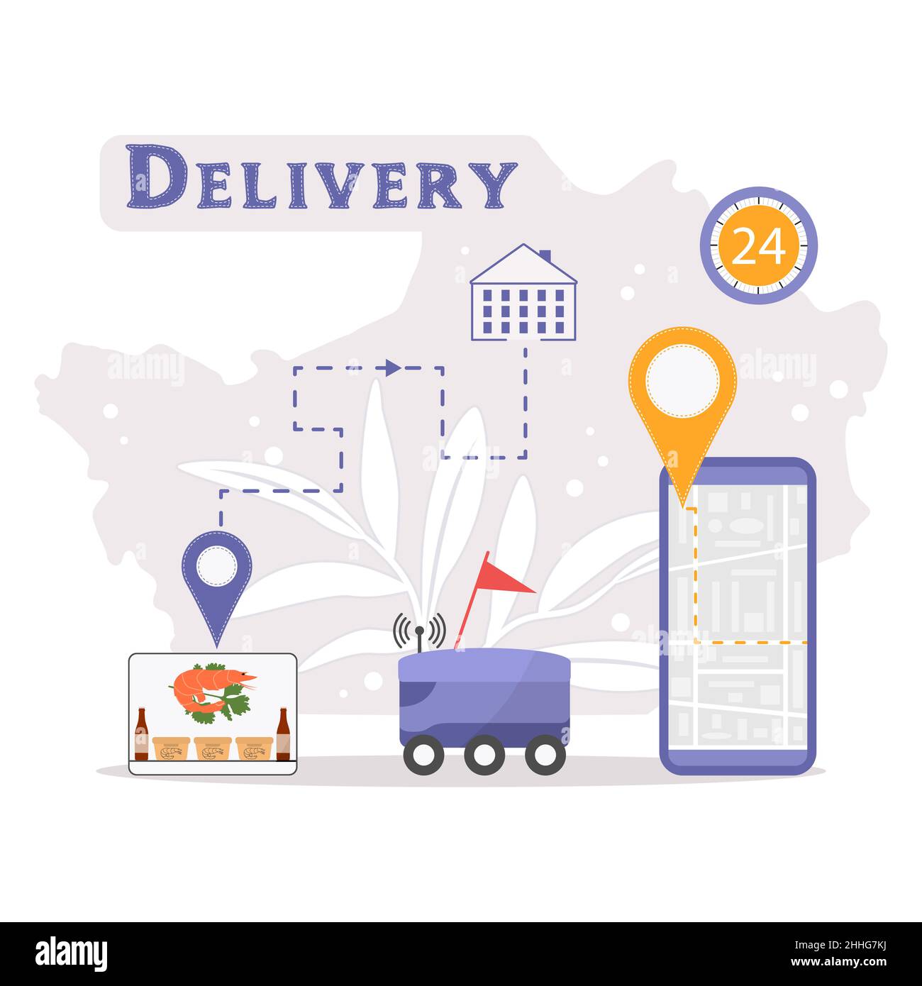 Online grocery robot hi-res stock photography and images - Alamy