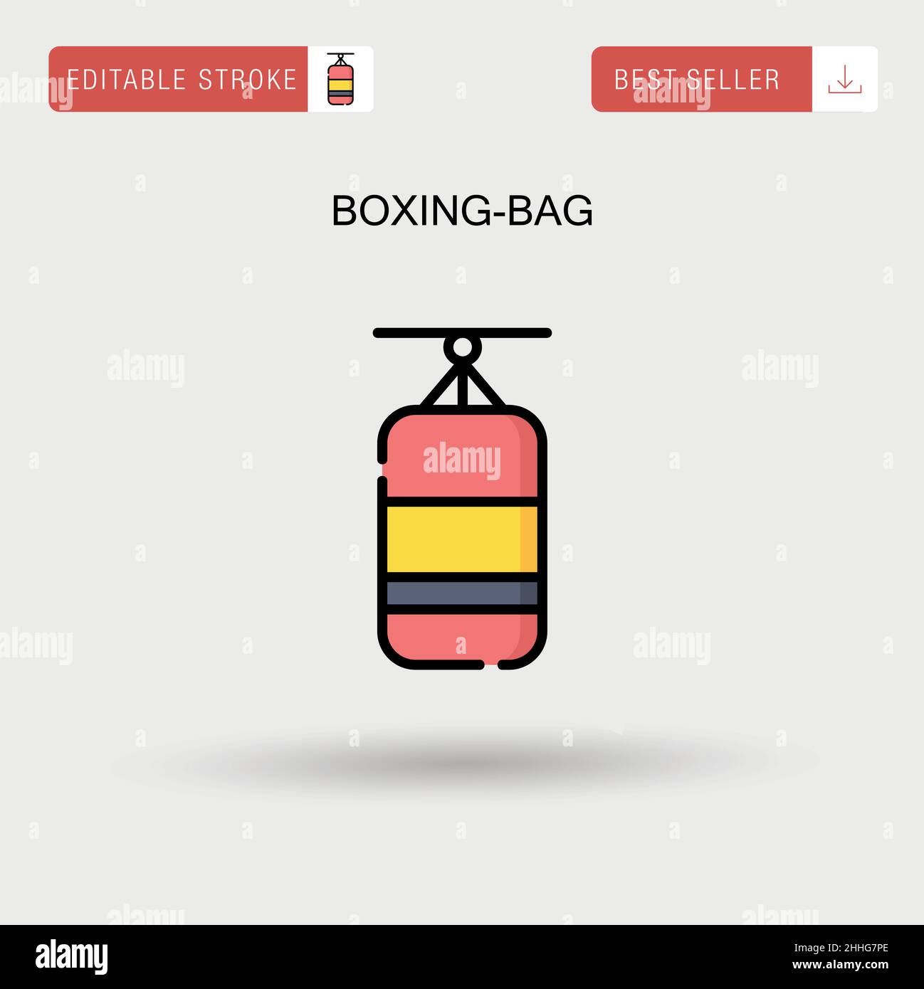Red Punching Bag Boxing Icon High Resolution Stock Photography and ...