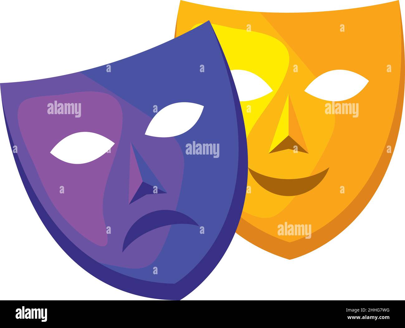 sad and happy masks Stock Vector Image & Art - Alamy